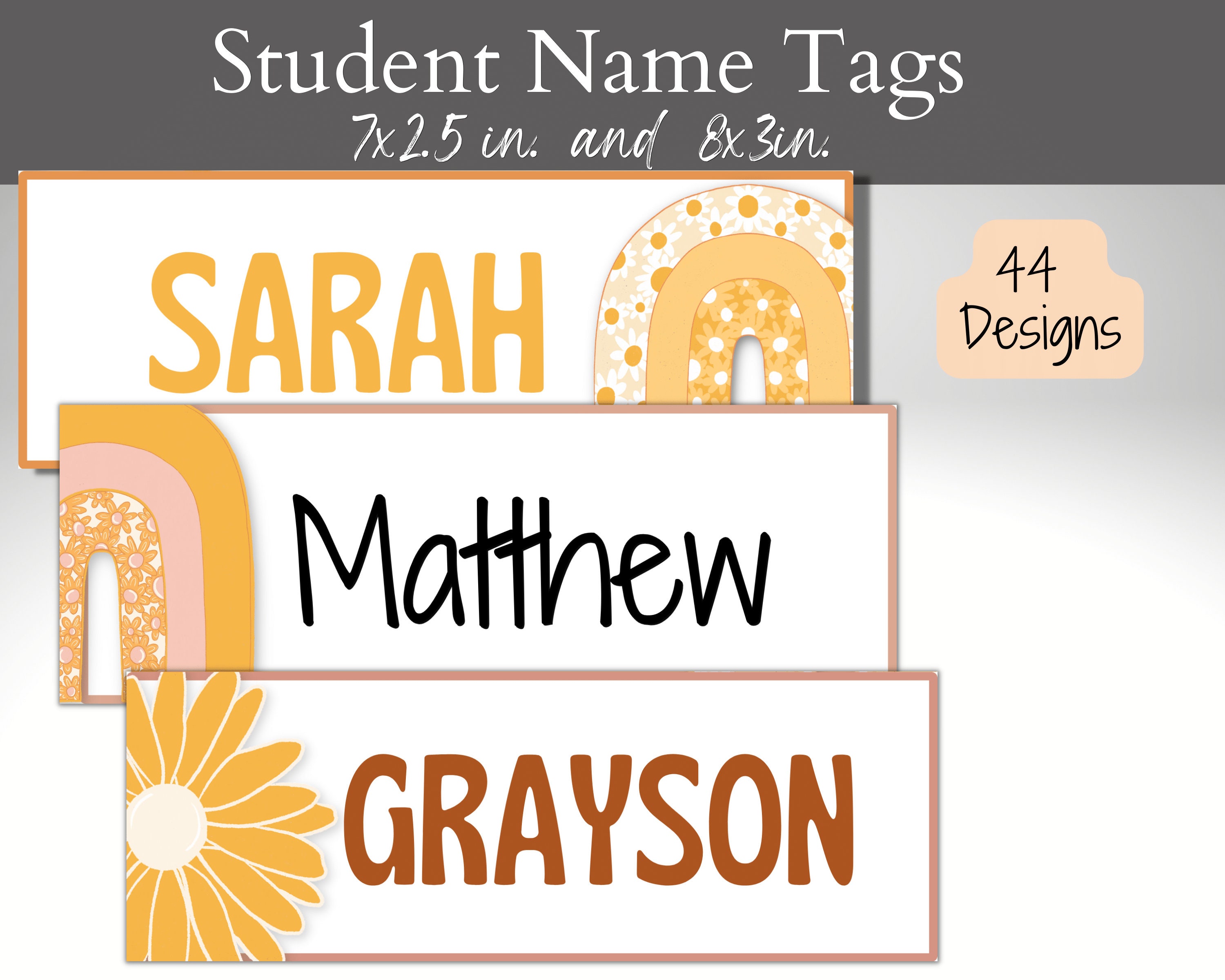 Boho Classroom Labels Student Name Tags Retro Boho Classroom - Etsy ...