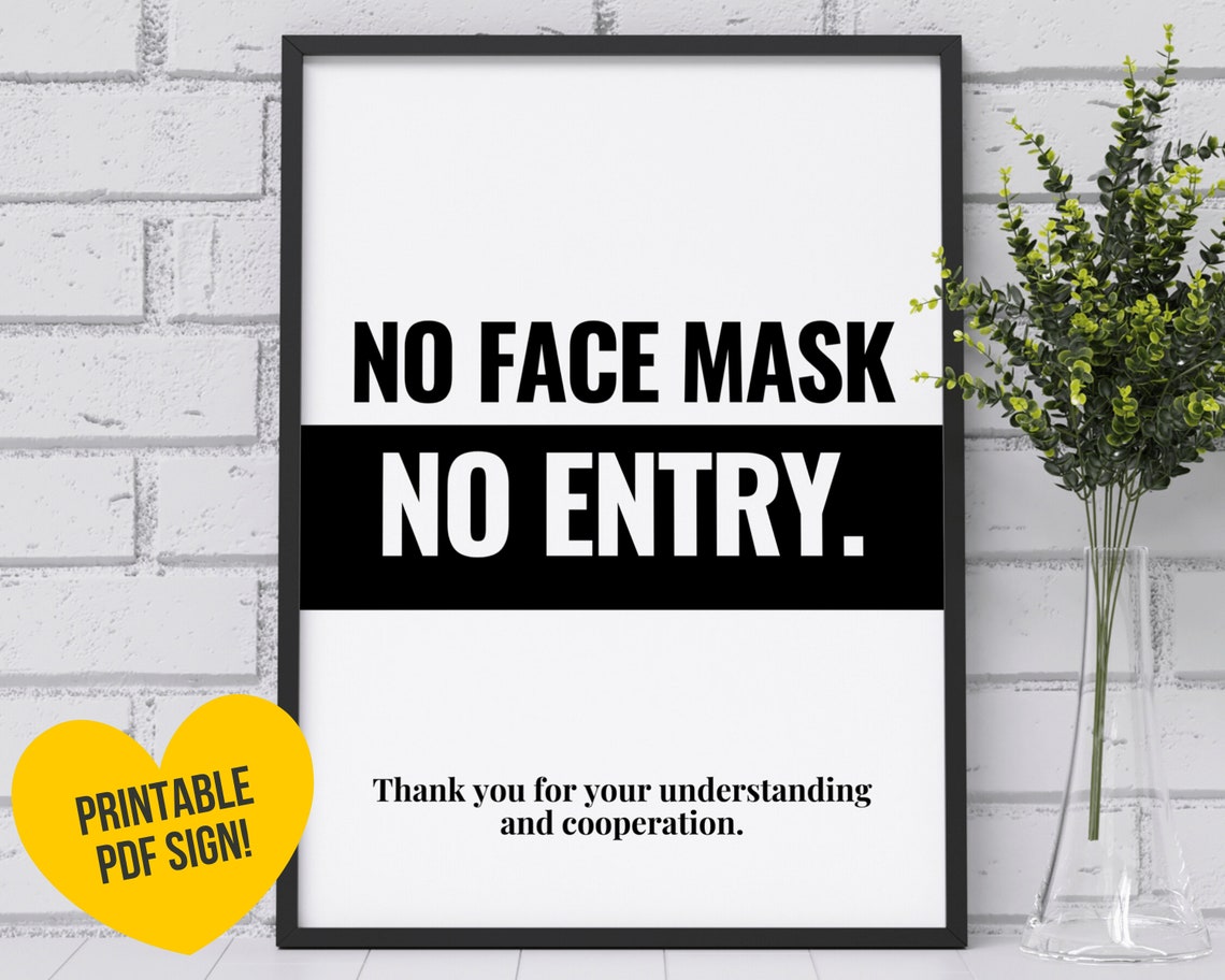 Face Mask Sign Printable Face Mask Required Printable for - Etsy