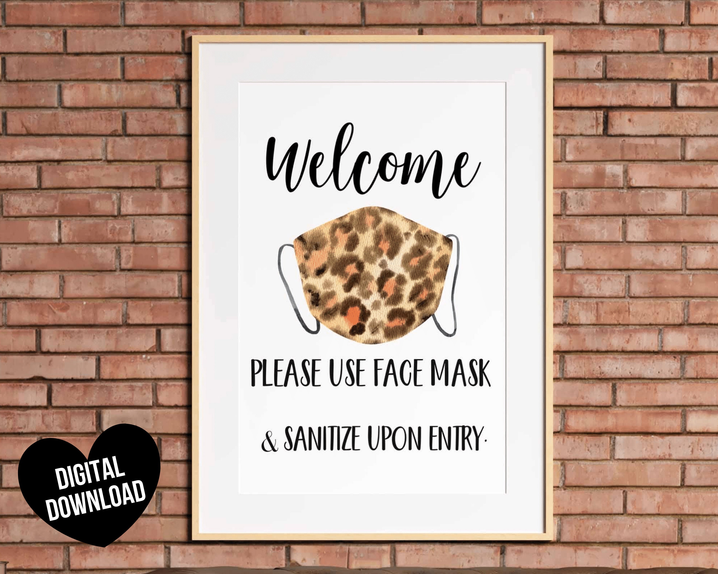 Face Mask Required Sign Wear a Mask Sign Printable Mask - Etsy