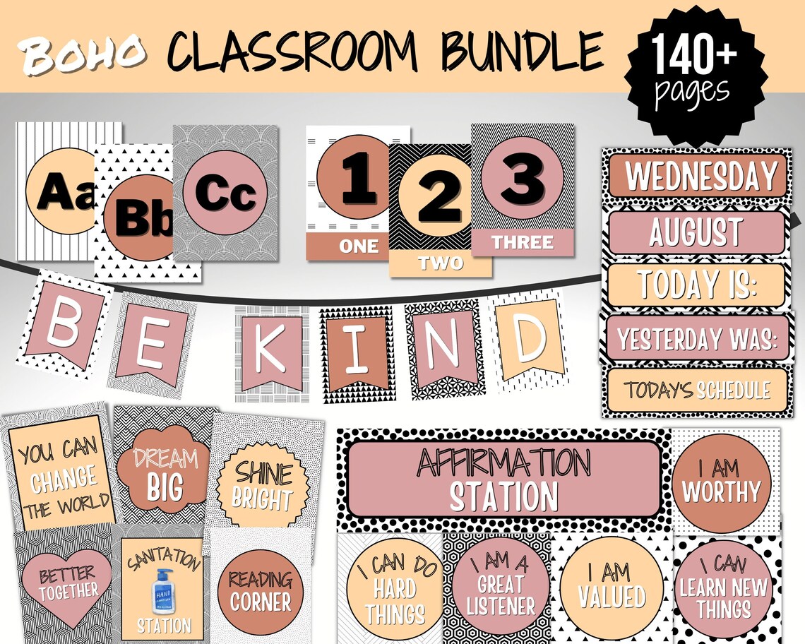 Classroom Decor Bundle PRINTABLE Alphabet Number Posters - Etsy