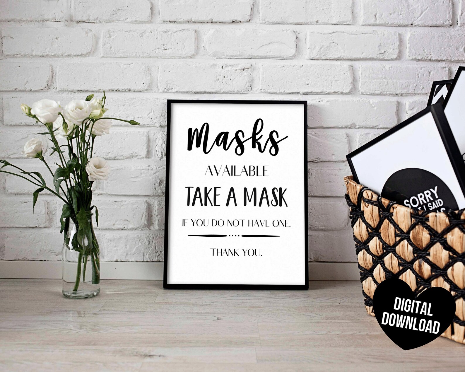 Face Mask Printable Sign Masks Available Sign for Work Face - Etsy