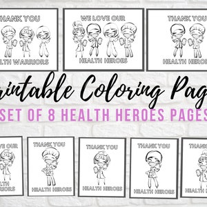 Printable Coloring Pages, Thank You Health Heroes, Love Our Health ...