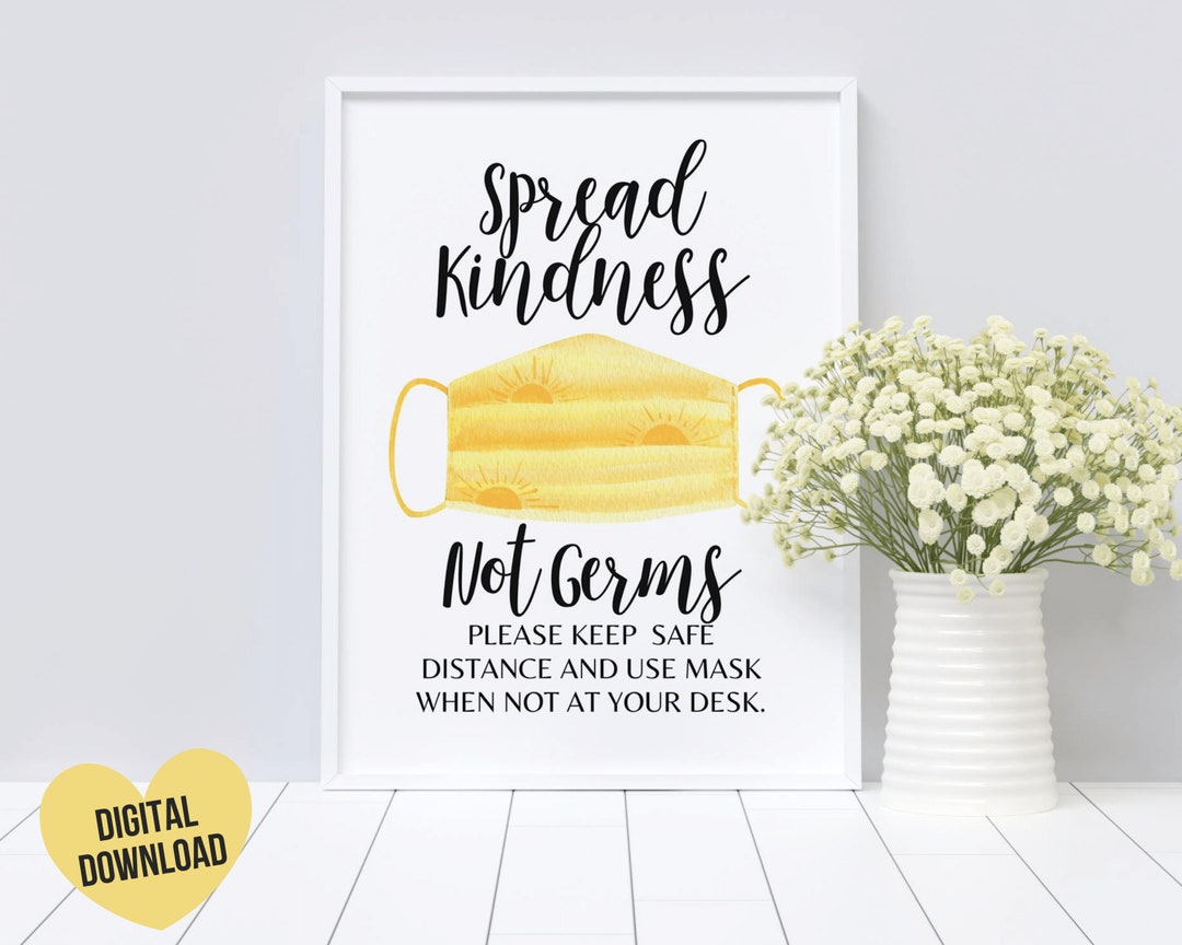 Back to School Covid Safety Printable for Classroom, Social Distance ...