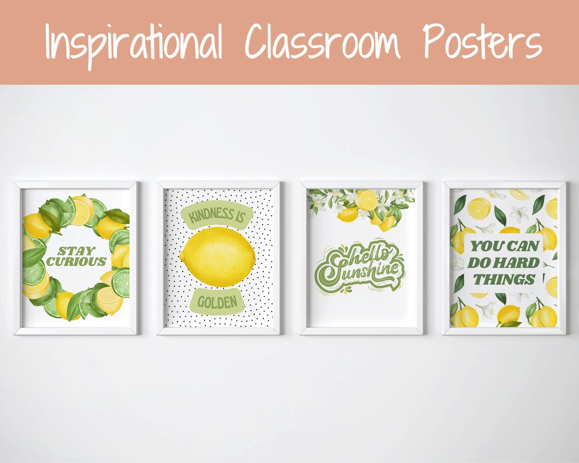 Classroom Decor Bundle Lemon Classroom Decor Elementary - Etsy
