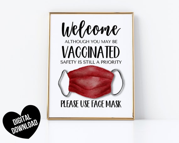 Please Wear a Mask Sign Printable Mask Required Sign - Etsy