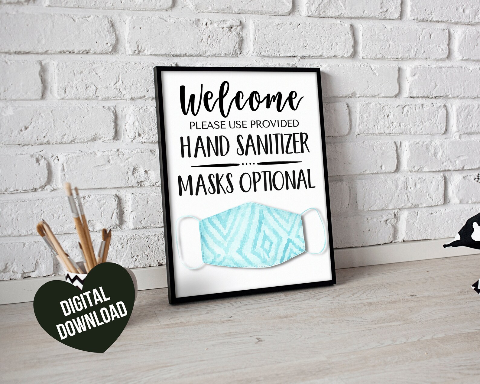 Face Mask Sign PRINTABLE Hand Sanitizer Sign Face Masks | Etsy