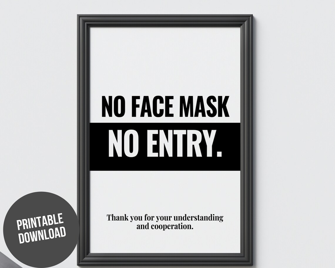Face Mask Sign Printable Face Mask Required Printable for - Etsy