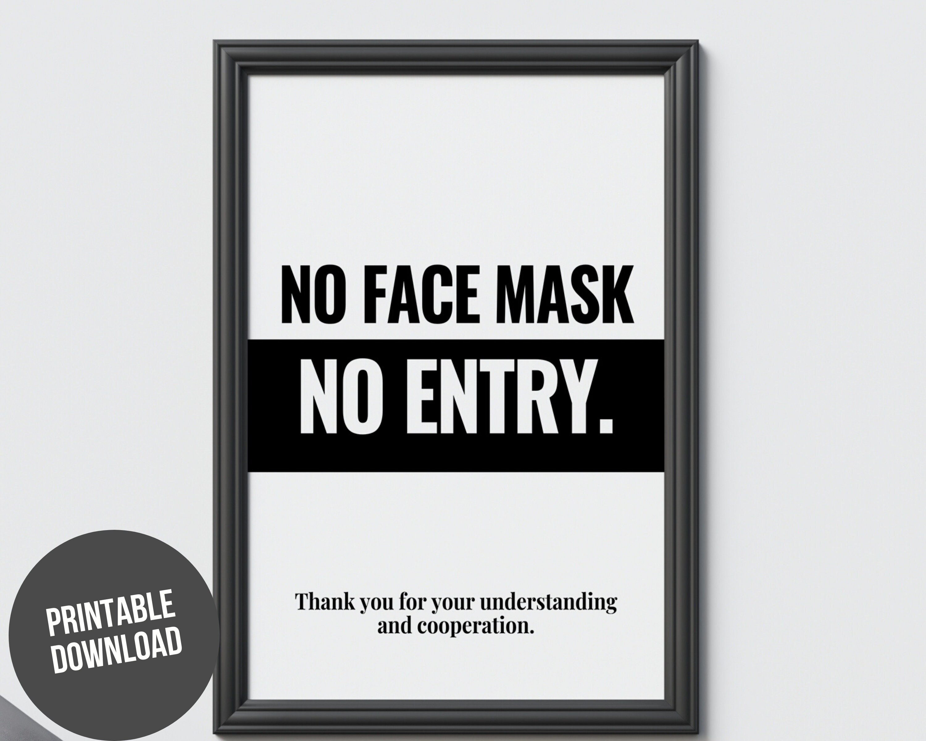 Face Mask Sign Printable Face Mask Required Printable for - Etsy