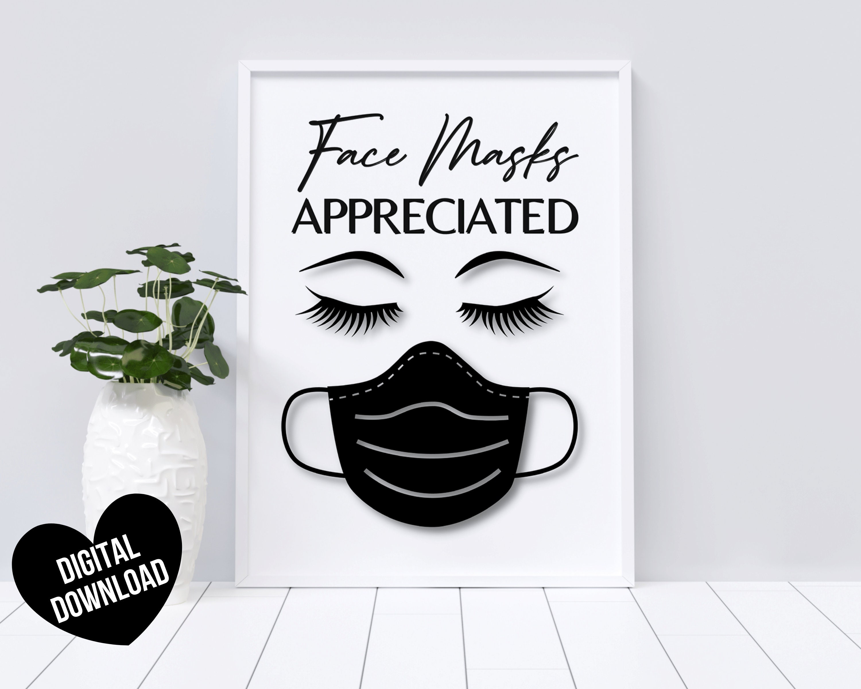 Face Mask Sign BUNDLE Mask Required Sign Printable Please | Etsy