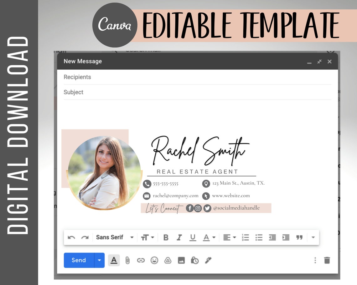 Email Signature Template Business Card Template Bundle - Etsy