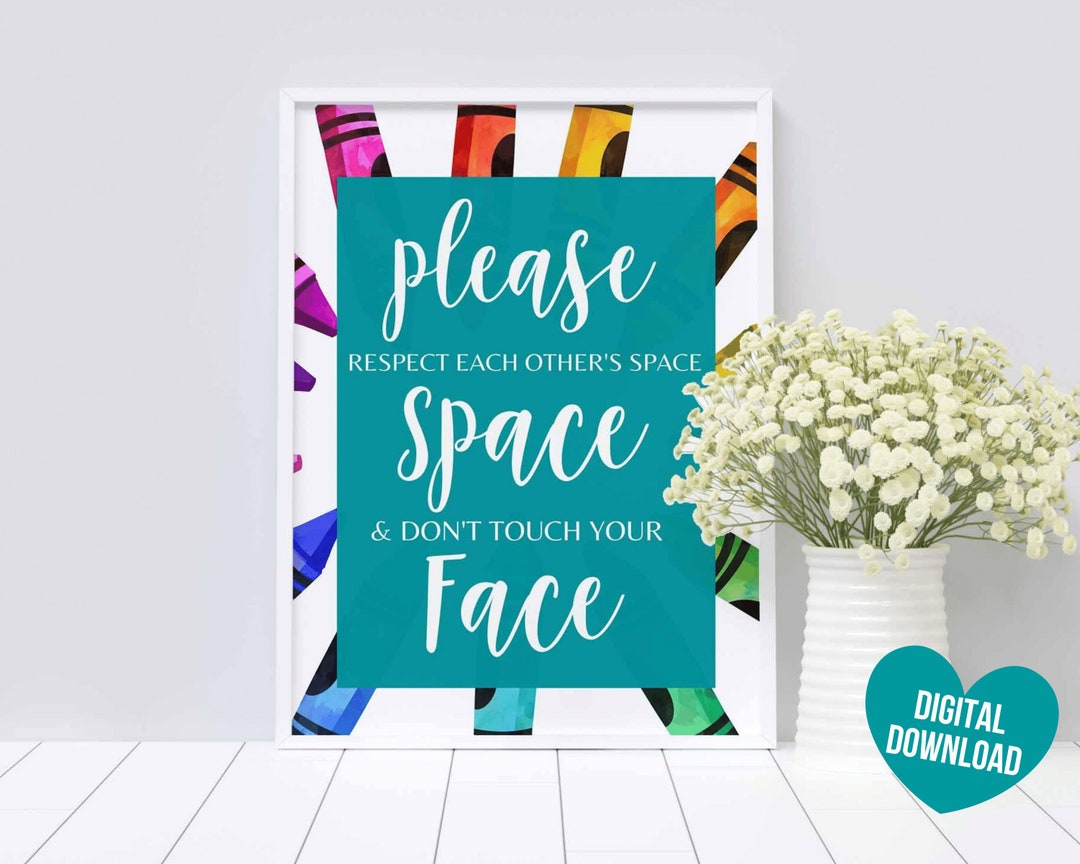 Back to School Covid Safety Printable for Classroom, Respect Each Other ...