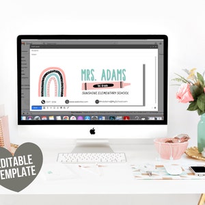 Email Signature Teacher, Email Template for Teachers, Digital Business ...