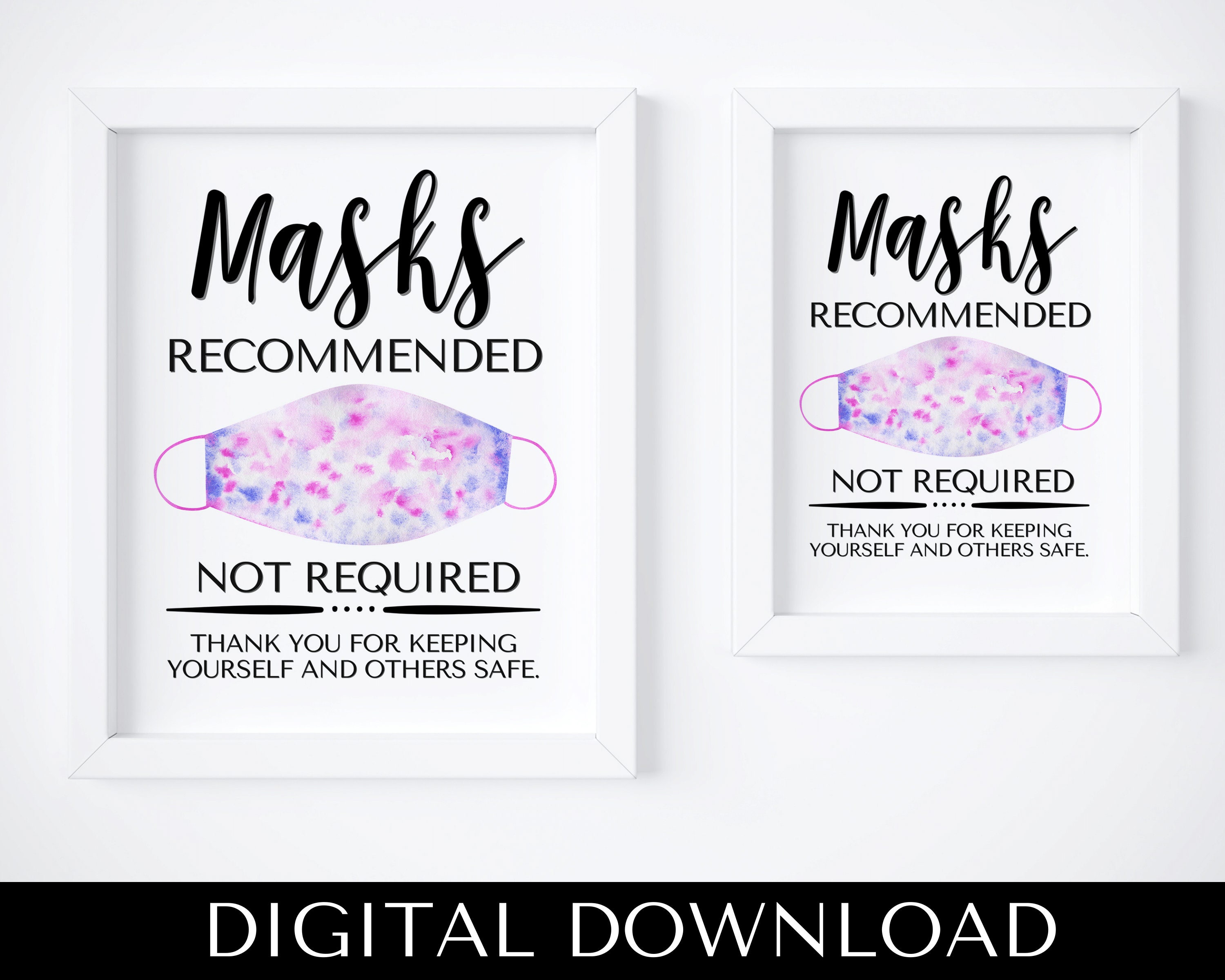 Face Mask Sign PRINTABLE Wear a Mask Sign Face Mask | Etsy