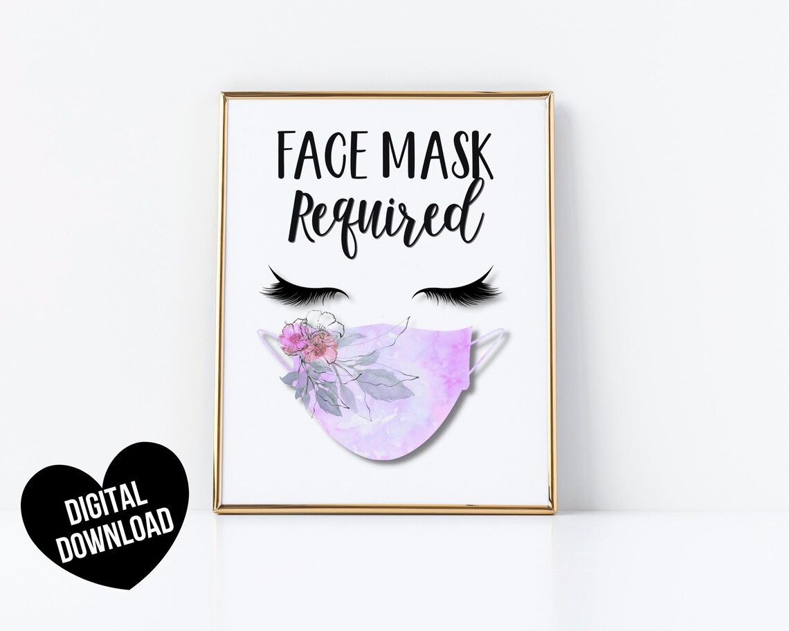 Face Mask Sign BUNDLE Mask Required Sign Printable Please - Etsy