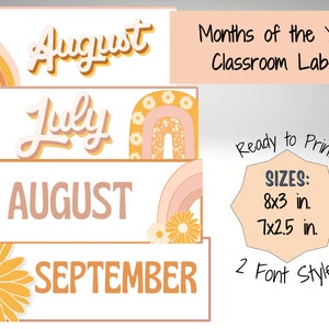 Boho Classroom Labels, Student Name Tags, Retro Boho Classroom Decor ...