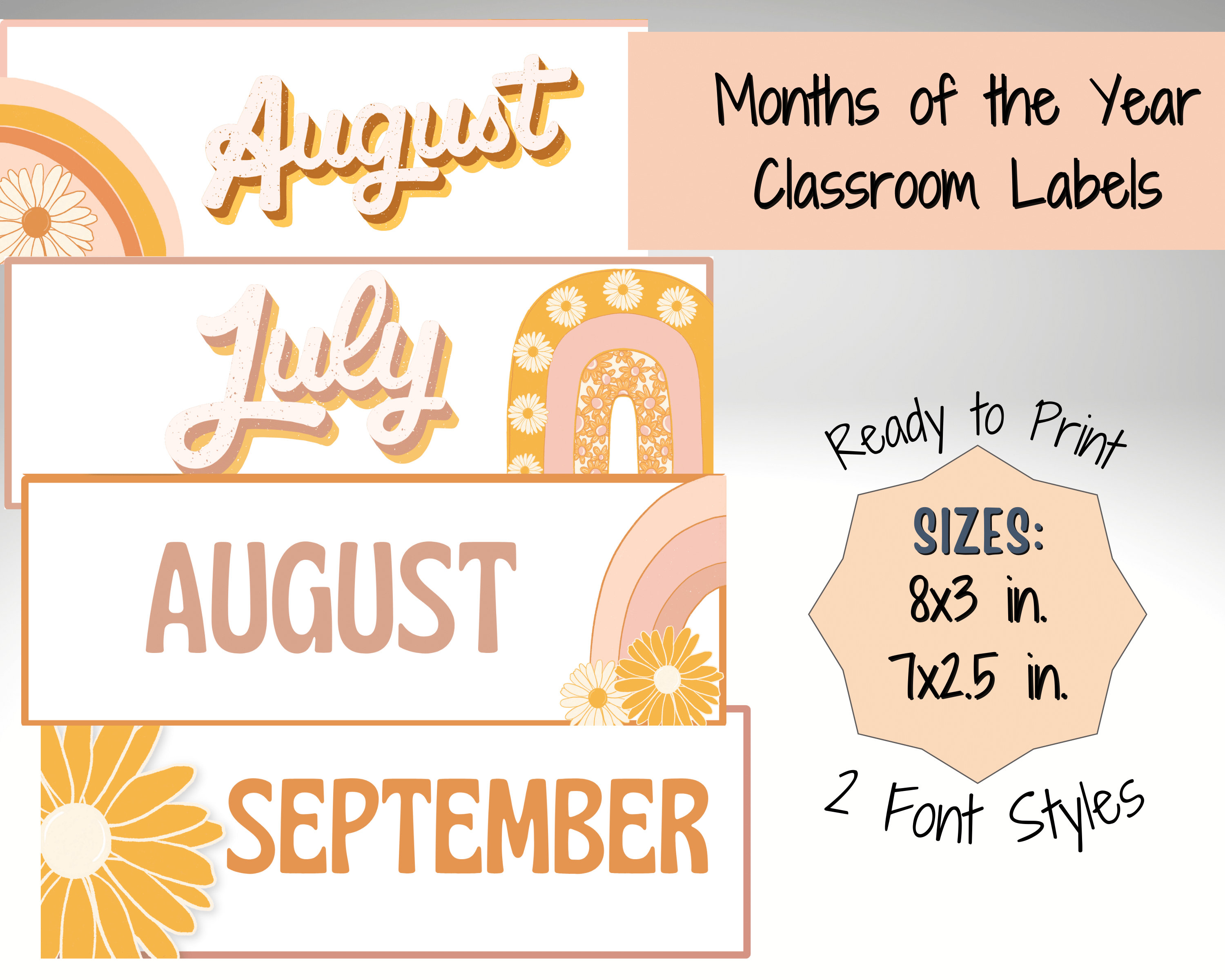 Boho Classroom Labels Student Name Tags Retro Boho Classroom - Etsy ...