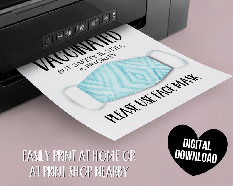 Mask Required Sign Please Wear a Mask Sign PRINTABLE Face - Etsy