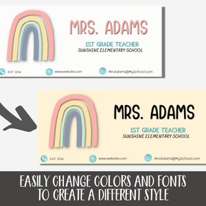 Email Signature Teacher Email Signature Template Boho - Etsy