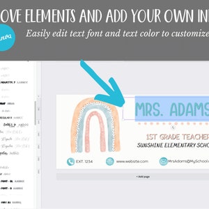 Email Signature Teacher Email Signature Template Boho - Etsy