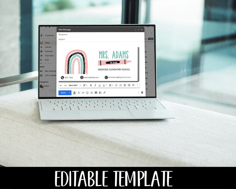 Email Signature Teacher Email Template for Teachers Digital - Etsy