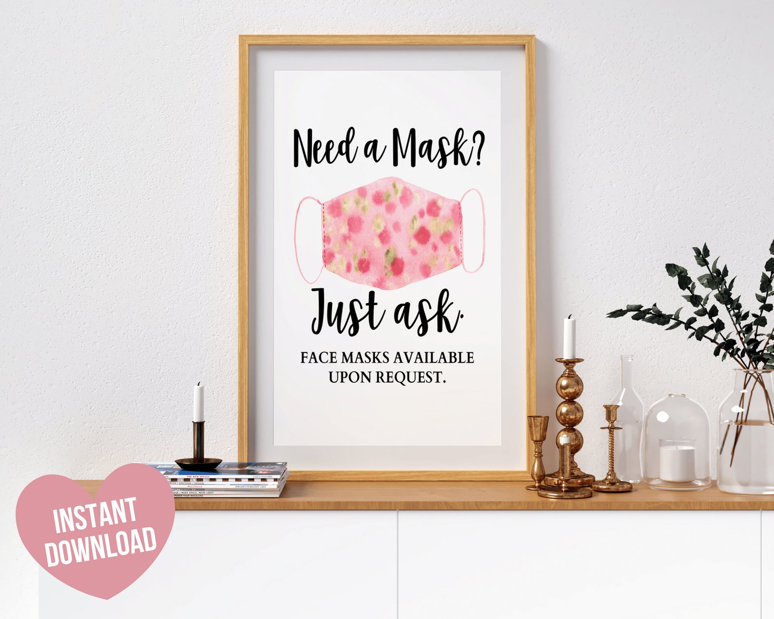 Face Mask Printable Sign Masks Available Sign Need a Mask | Etsy