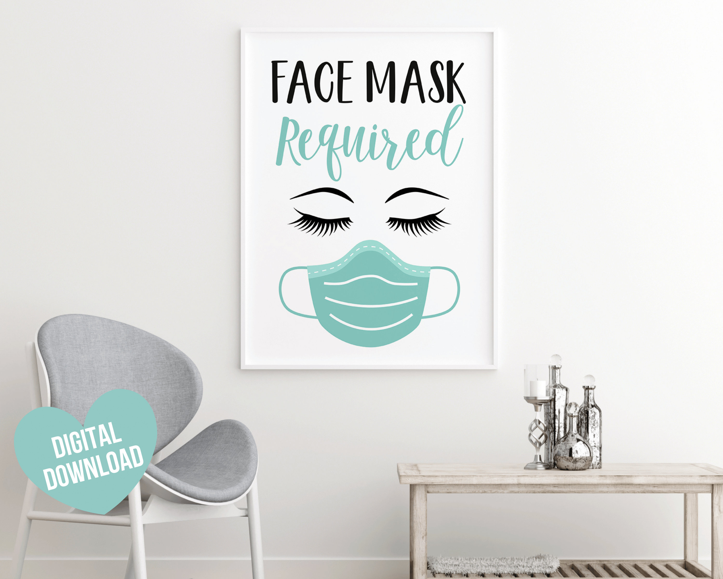 Face Mask Sign Please Wear a Mask Sign Printable Face Mask - Etsy