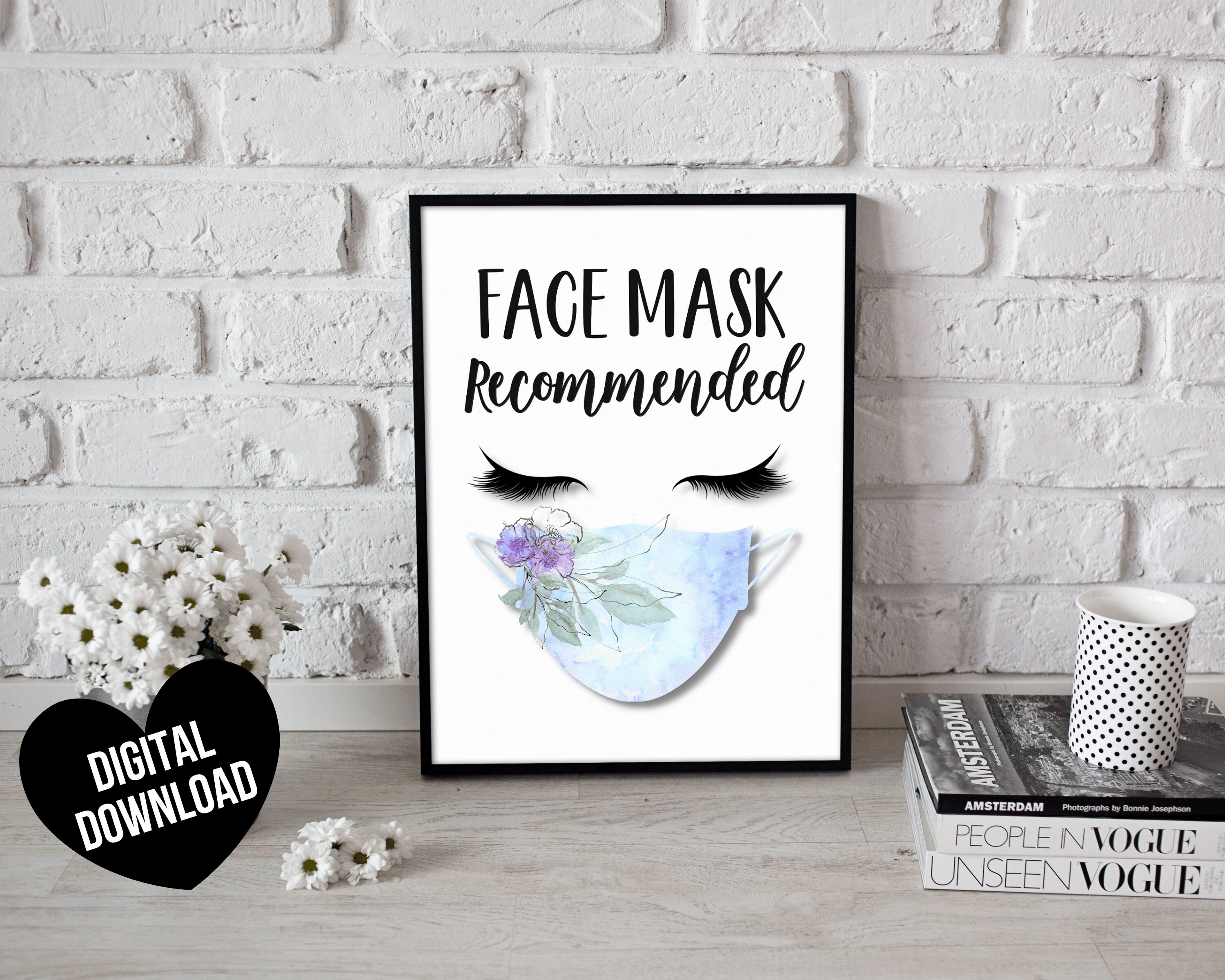 Face Mask Sign BUNDLE Mask Required Sign Printable Please - Etsy