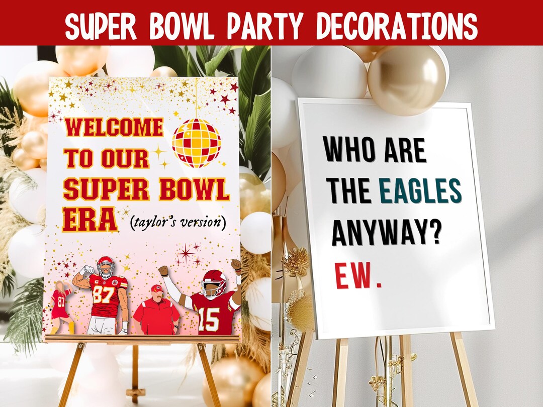 Taylor Swift Superbowl Party, Superbowl Printable Decorations, Swift ...