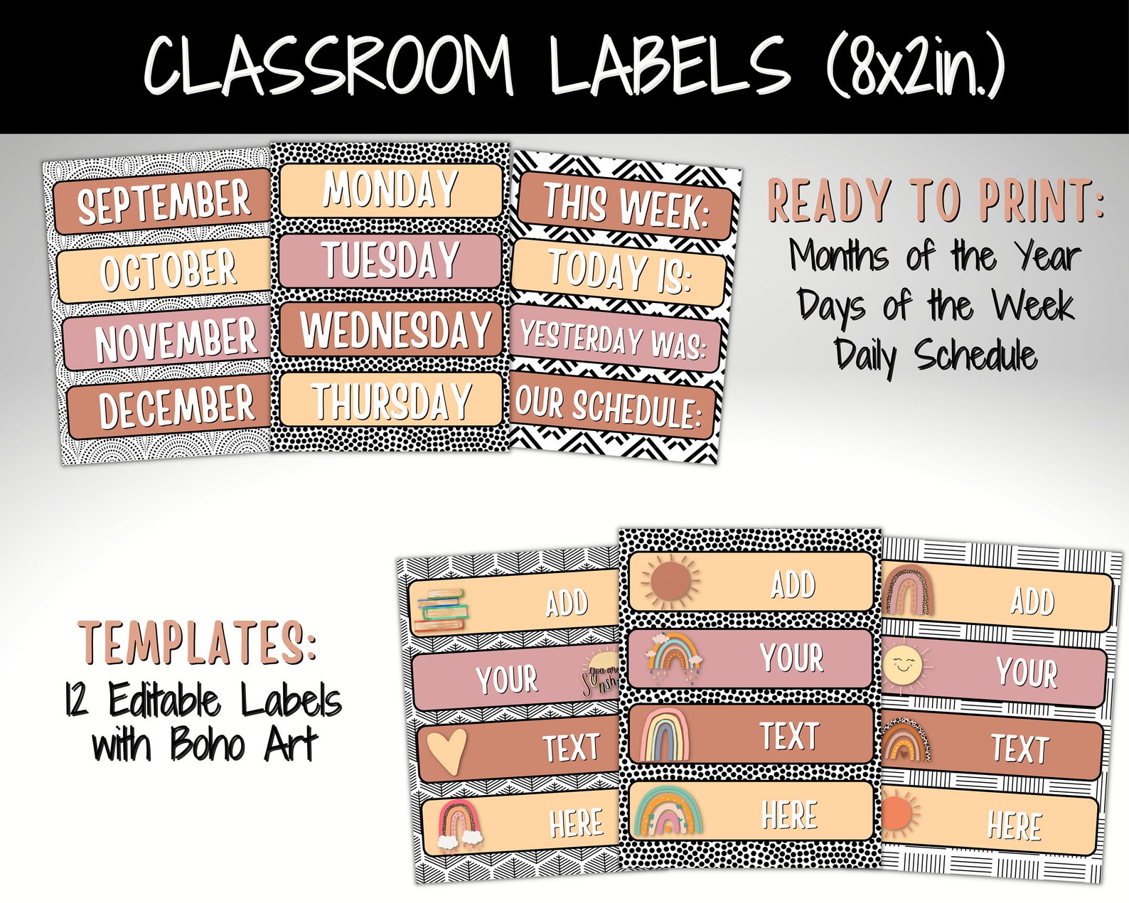 Classroom Decor Bundle PRINTABLE Alphabet Number Posters - Etsy