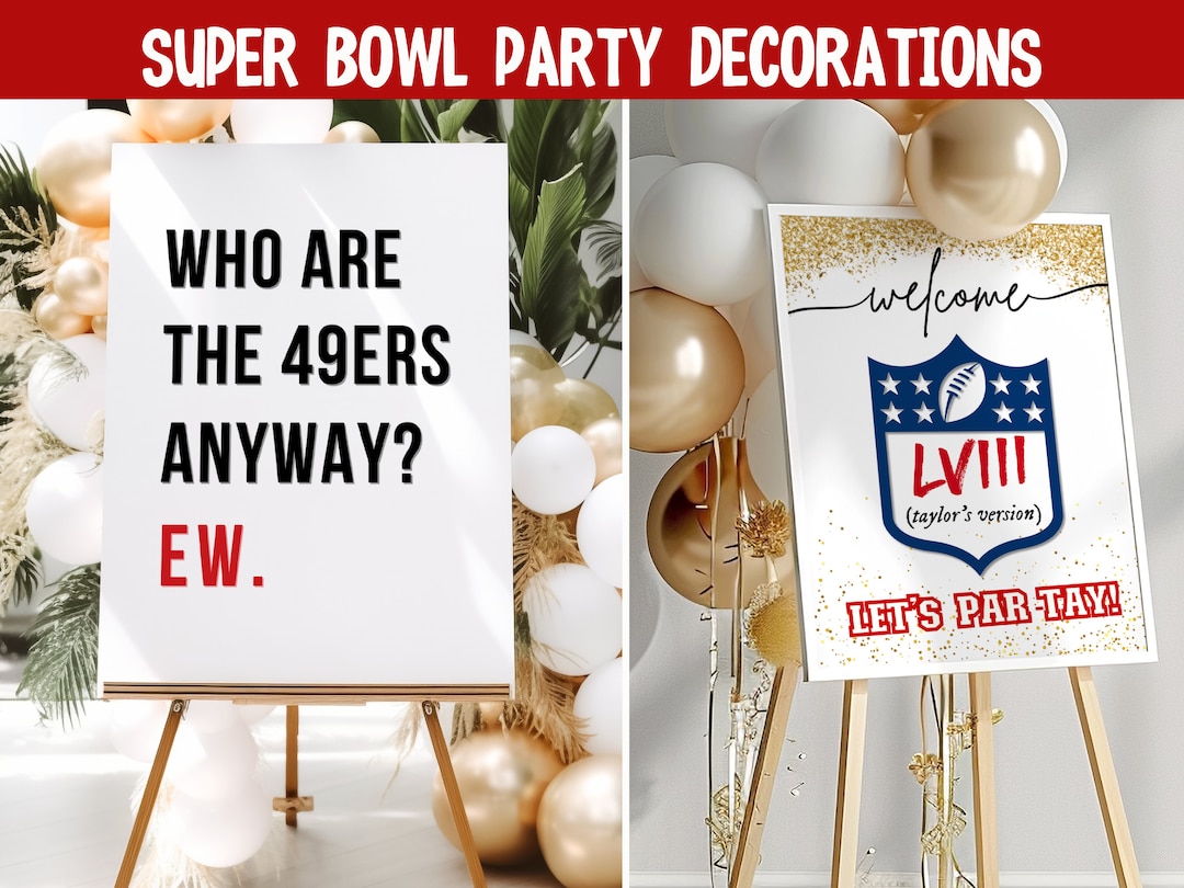 Taylor Swift Superbowl Party, Superbowl Printable Decorations, Swift ...