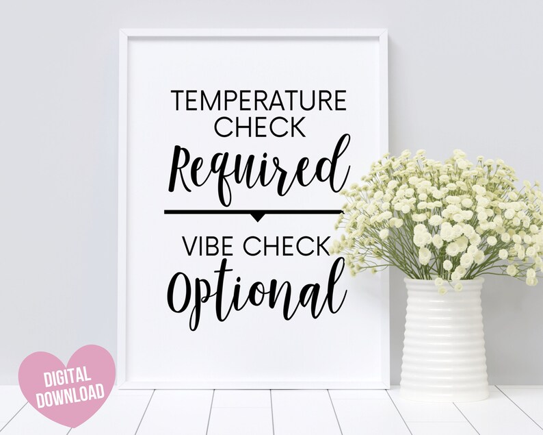 Printable Temperature Check Sign Quick Temperate Check - Etsy