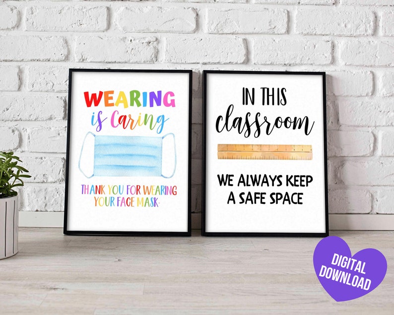 School Classroom Covid Safety Signs Printable Back to School - Etsy Ireland