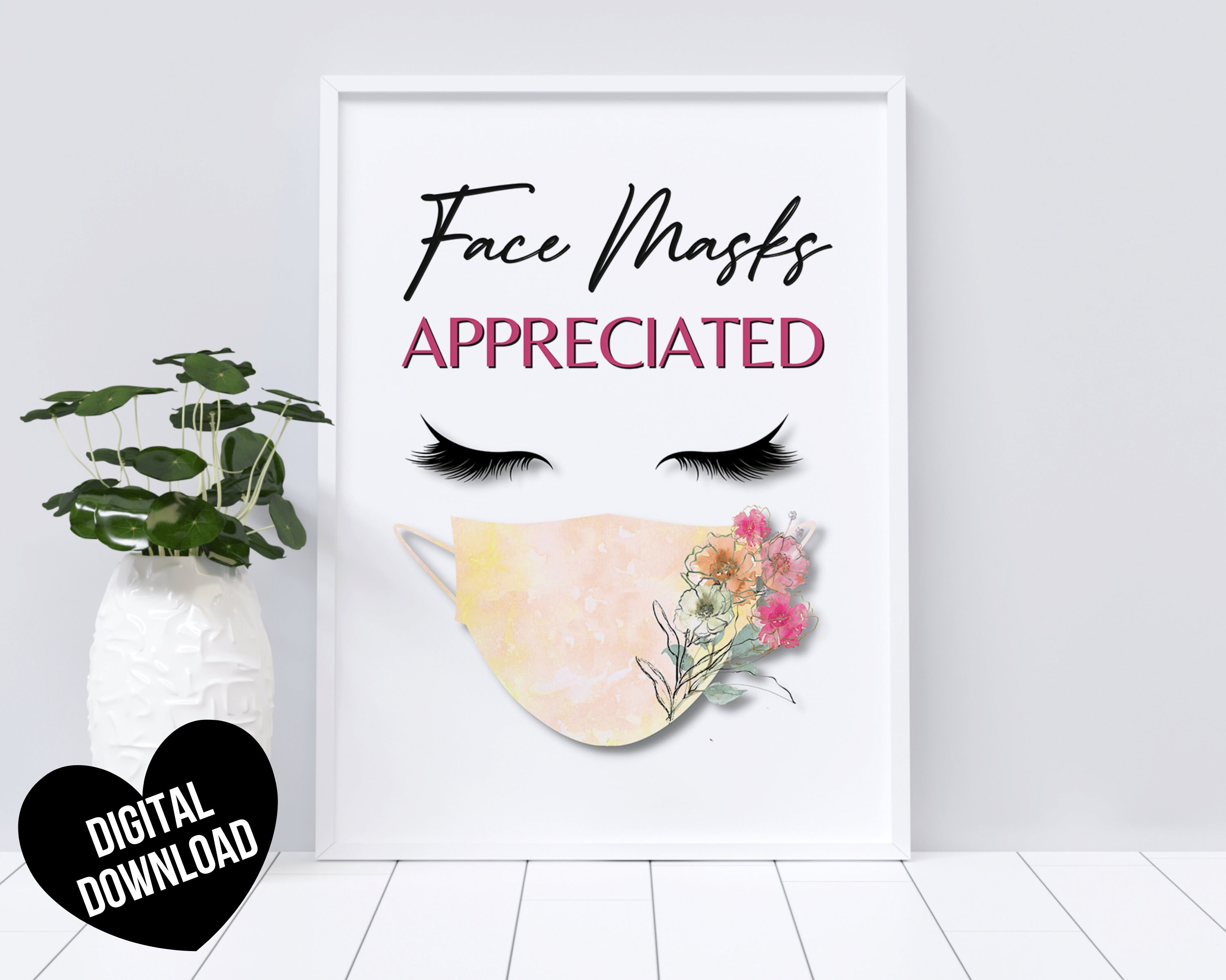Face Mask Sign BUNDLE Mask Required Sign Printable Please | Etsy