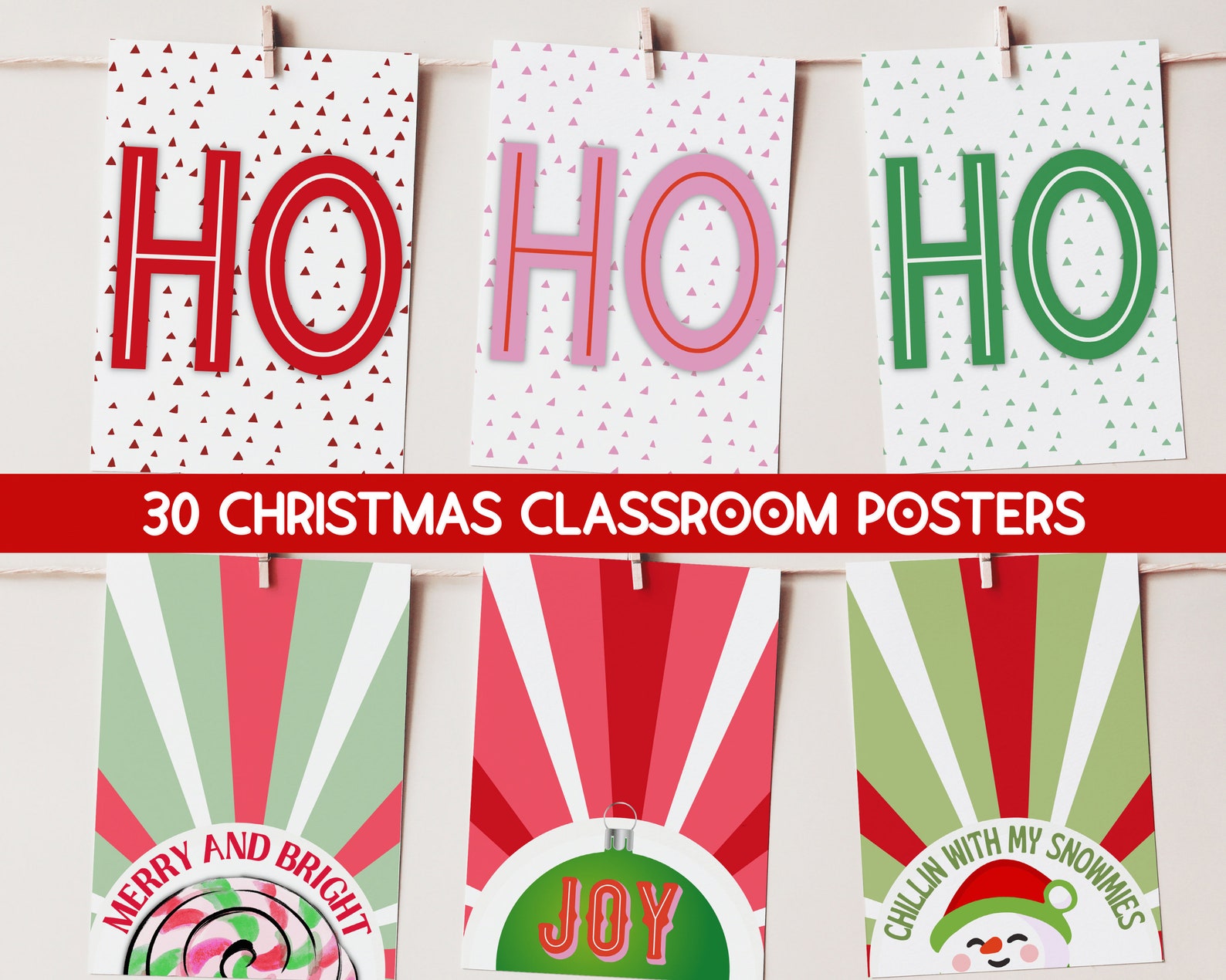 Christmas Classroom Decor Bundle, Classroom Decor Elementary Christmas ...