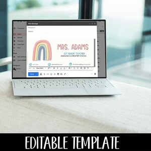 Email Signature Teacher Email Signature Template Boho - Etsy