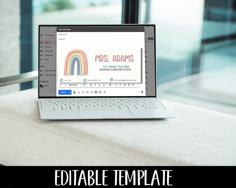 Email Signature Teacher Email Signature Template Boho - Etsy