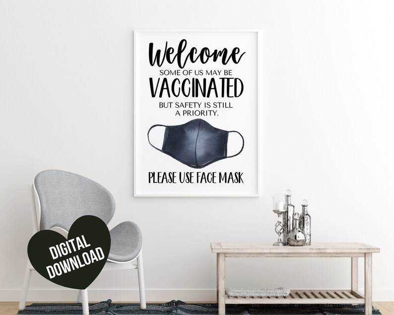 Face Mask Sign PRINTABLE Wear a Mask Sign Mask Required - Etsy