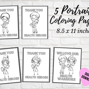 Printable Coloring Pages, Thank You Health Heroes, Love Our Health ...
