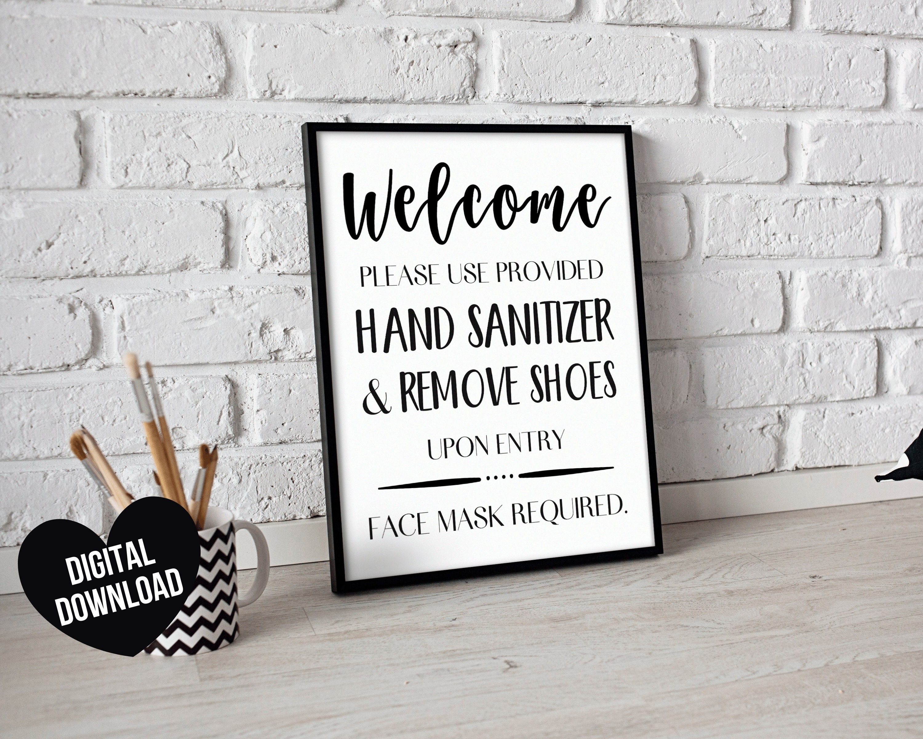 Face Mask Sign Social Distance Sign Printable Please - Etsy