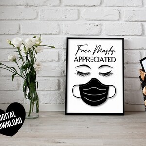 Face Mask Sign BUNDLE, Mask Required Sign Printable, Please Wear a Mask ...