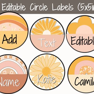 Boho Classroom Labels, Student Name Tags, Retro Boho Classroom Decor ...