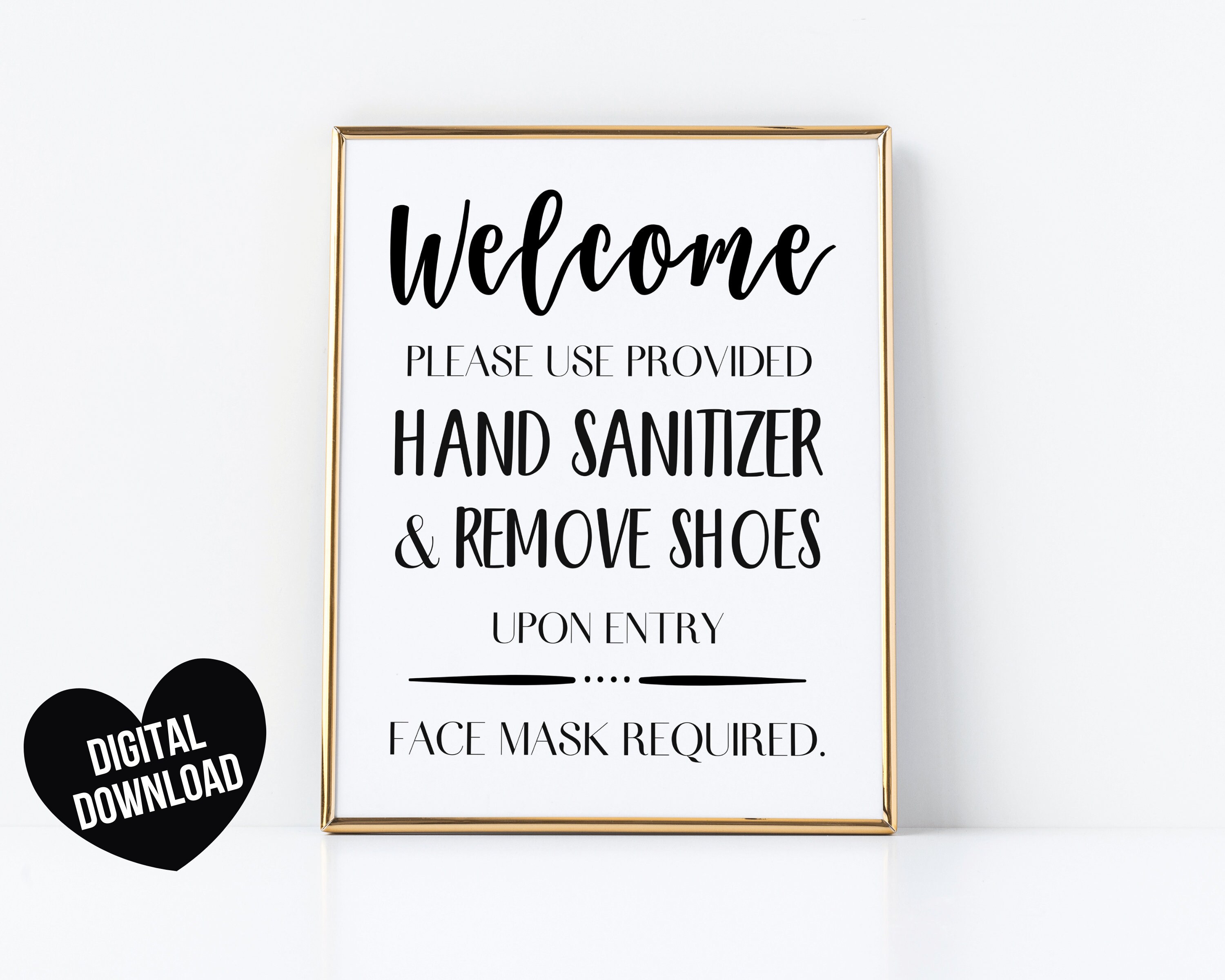 Face Mask Sign Social Distance Sign Printable Please - Etsy
