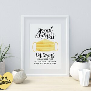 Back to School Covid Safety Printable for Classroom, Social Distance ...