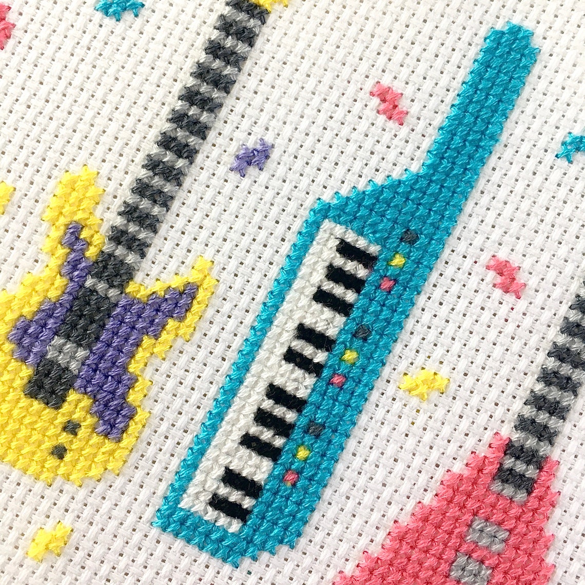 80s Rock Band Cross Stitch Pattern instant PDF Download - Etsy