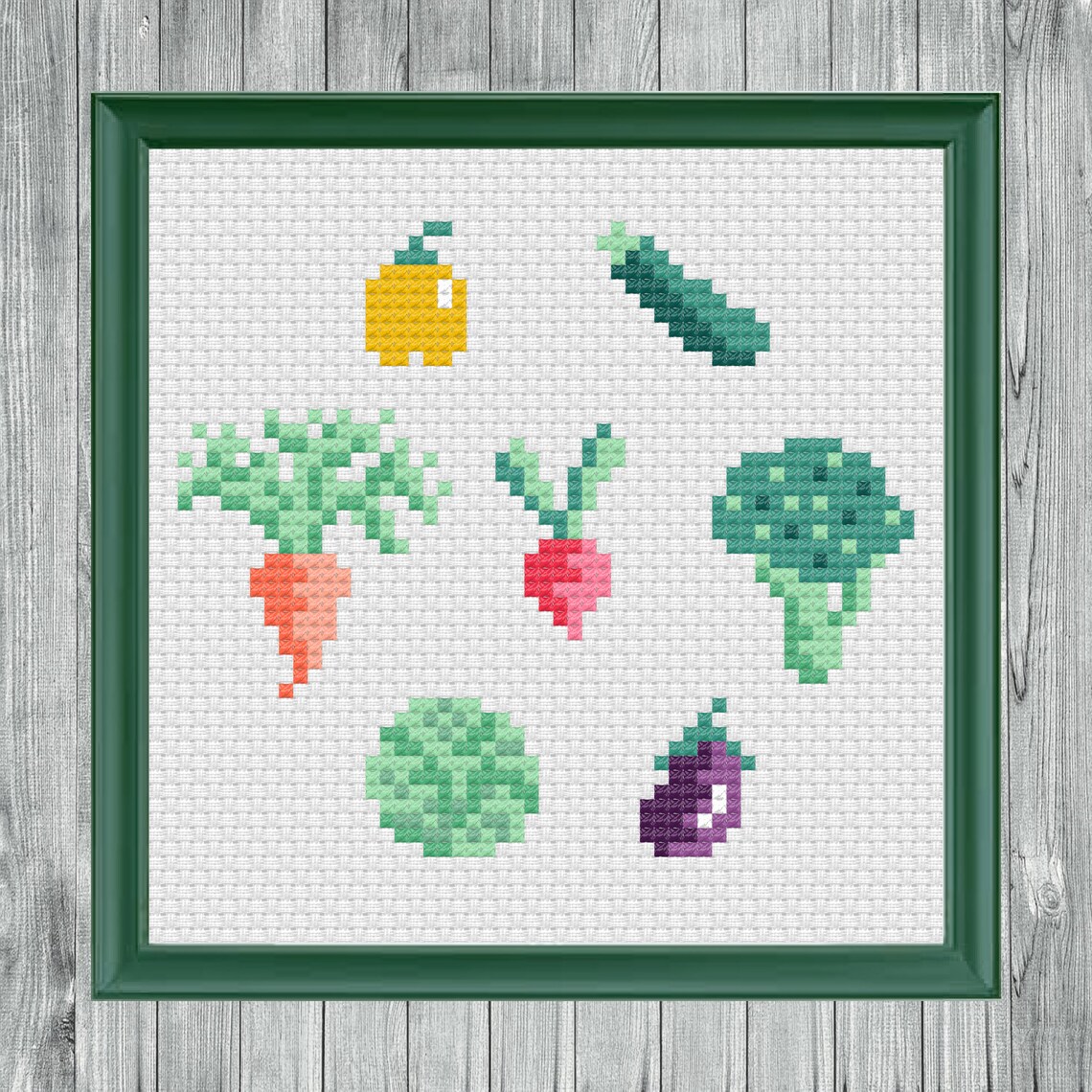 Vegetable Cross Stitch Pattern (instant PDF Download) - Etsy