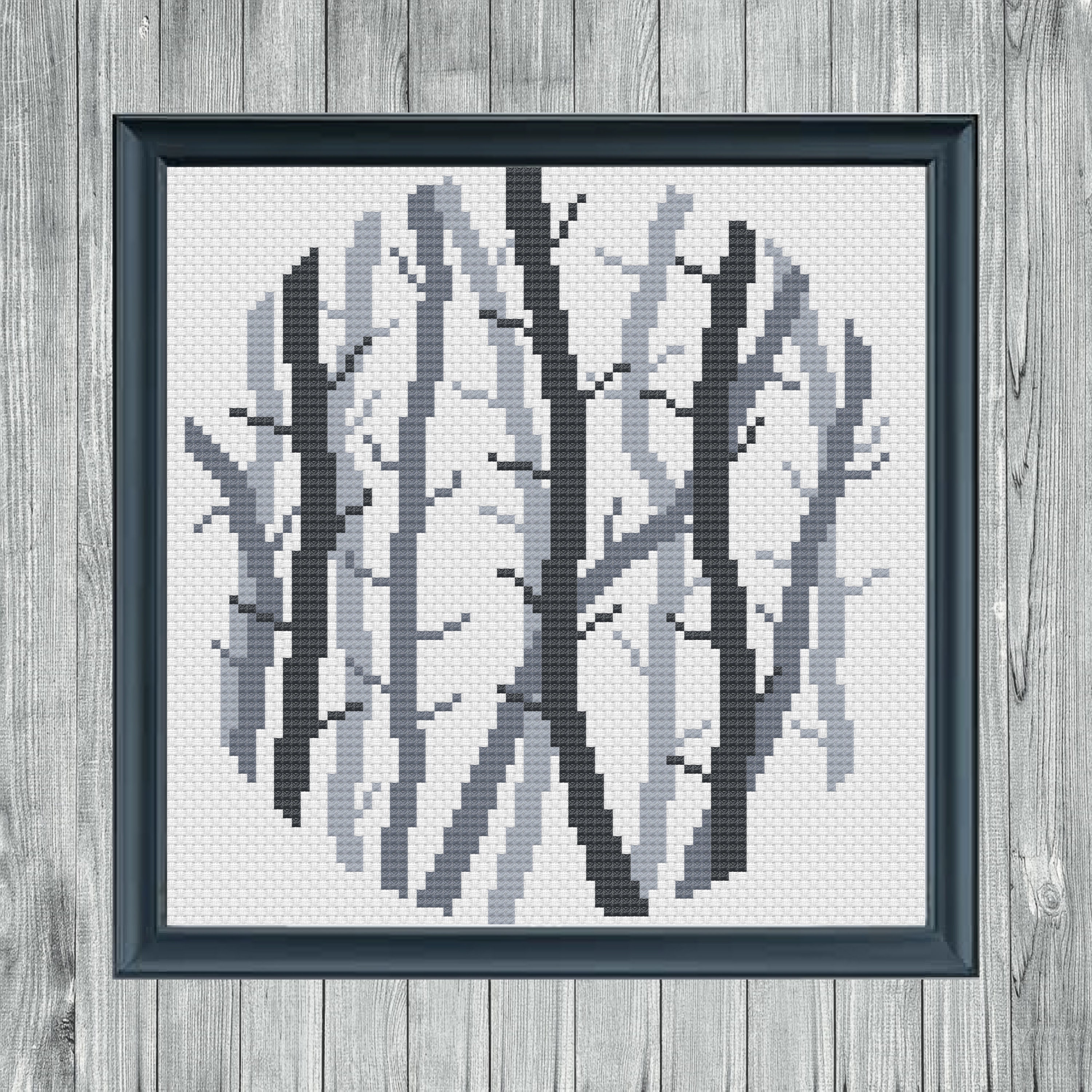 Forest Cross Stitch Pattern instant PDF Download Foggy Woods Trees ...