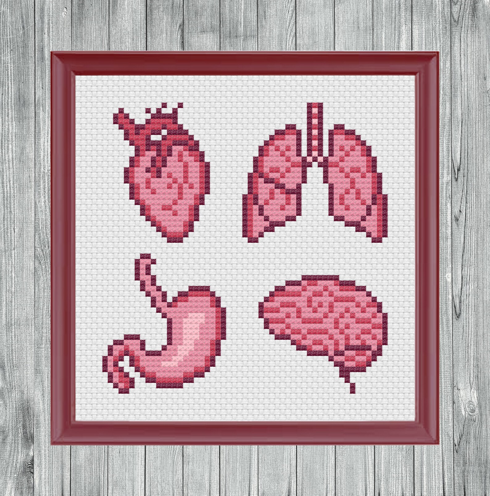 Anatomy Cross Stitch Pattern instant PDF Download Human Body - Etsy