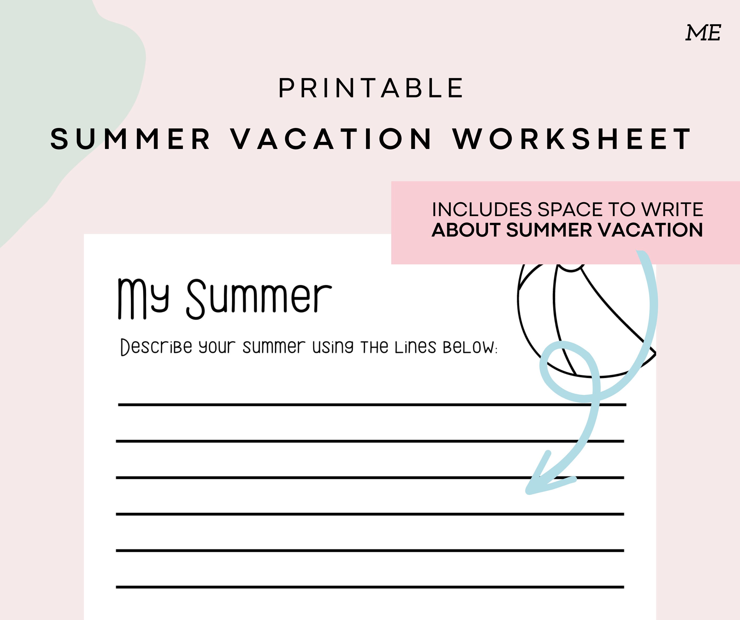 Printable Summer Journal Activity iPad Goodnotes - Etsy