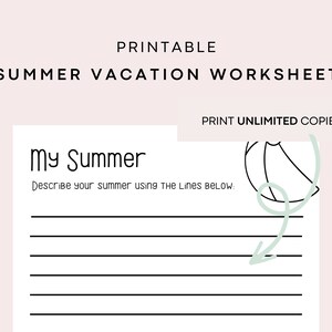 Printable Summer Journal Activity iPad Goodnotes - Etsy