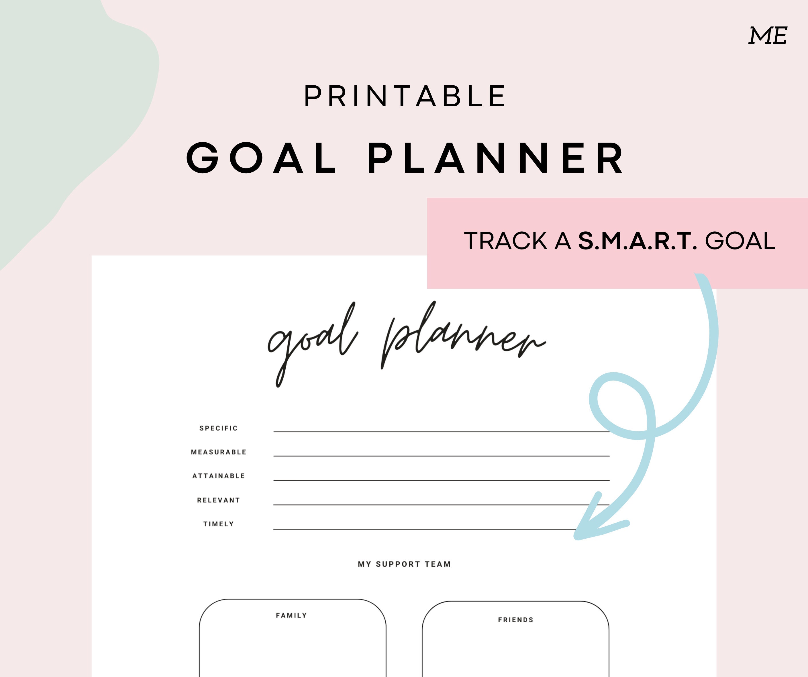 Printable Cursive SMART Goal Planner iPad Goodnotes - Etsy Australia